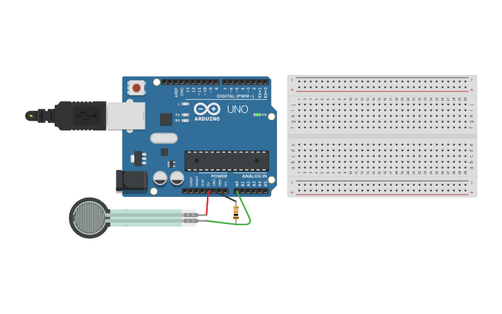 Circuit design Experiment for Food tray sensor - Tinkercad