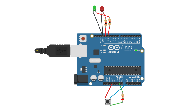 Circuit design button modes | Tinkercad