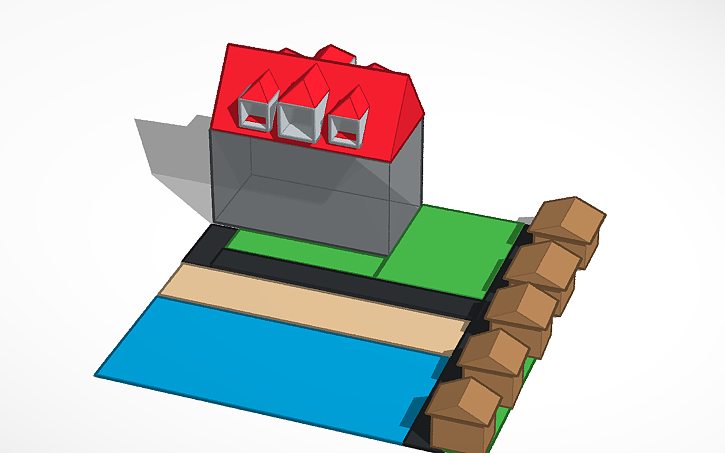 3D design beach city | Tinkercad