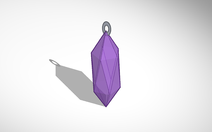 3D design Crystal Necklace - Tinkercad