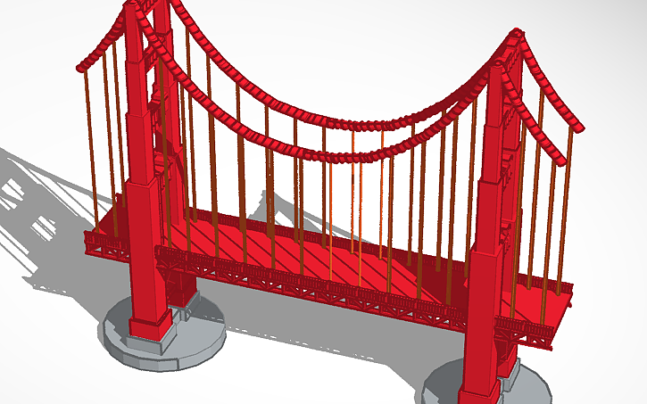 3D design Golden gate bridge 2.0 - Tinkercad