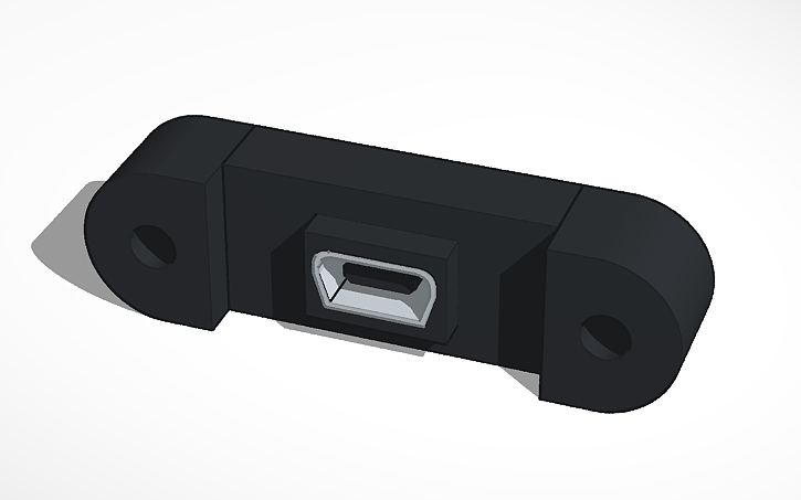 3D design USB Mini extended connector - Tinkercad