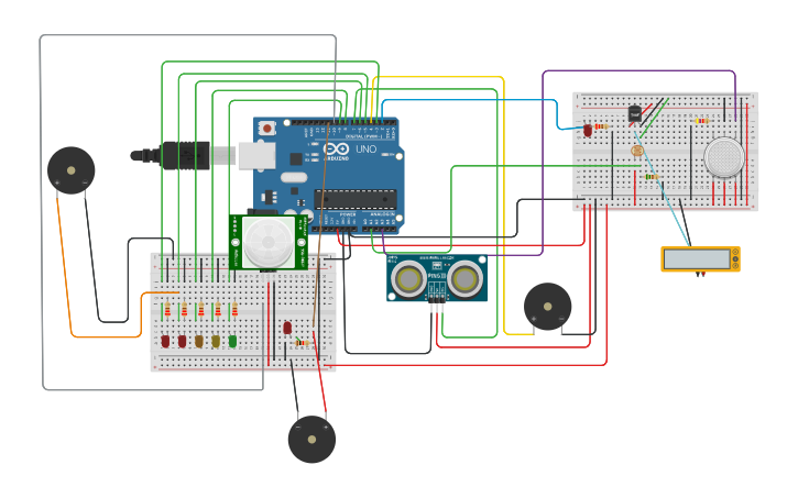 Circuit design Home Automation System - Tinkercad