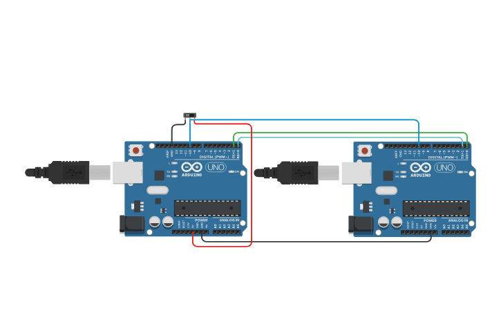 Circuit design UART - Send and Receive strings - Tinkercad