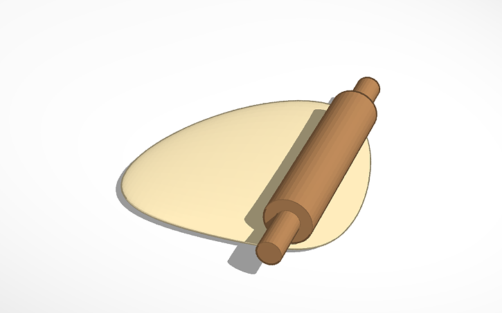 3D design rolling pin - Tinkercad