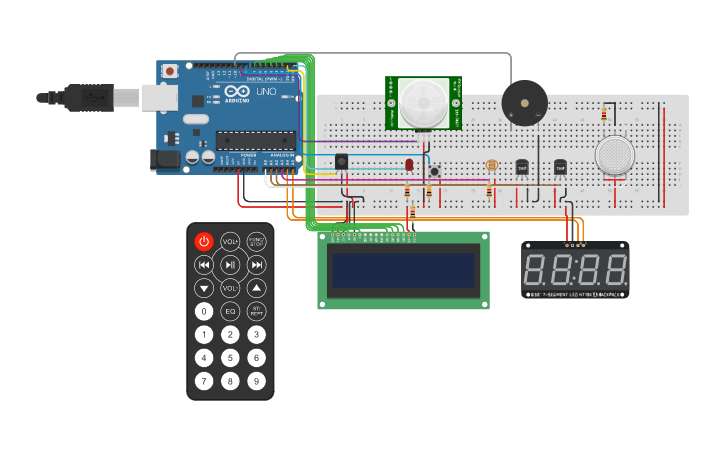 Circuit design Smart Home - Tinkercad