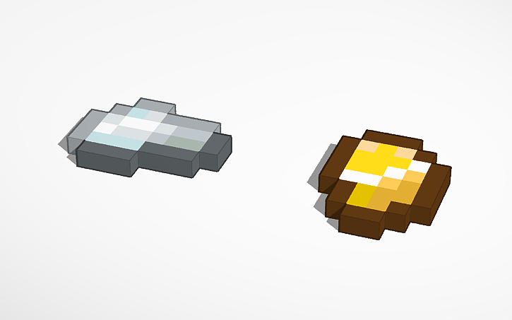 3D design Minecraft nuggets - Tinkercad