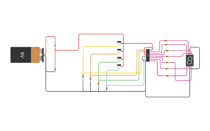 Circuit design Counter - Tinkercad