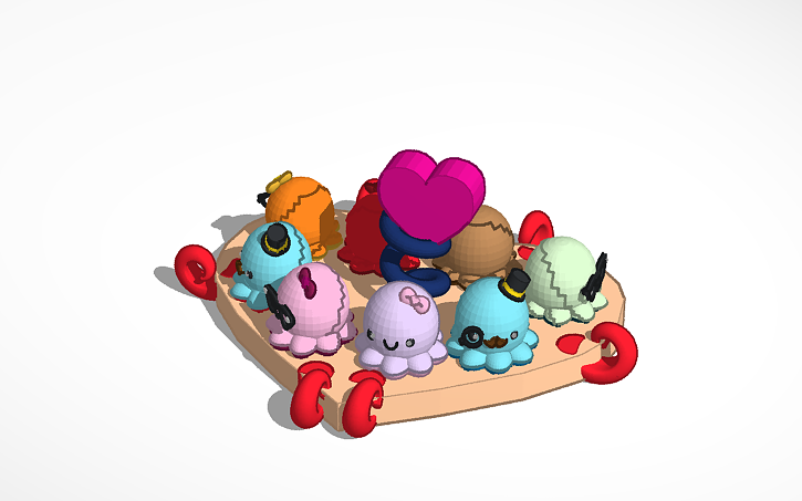 3D design cute octupi | Tinkercad