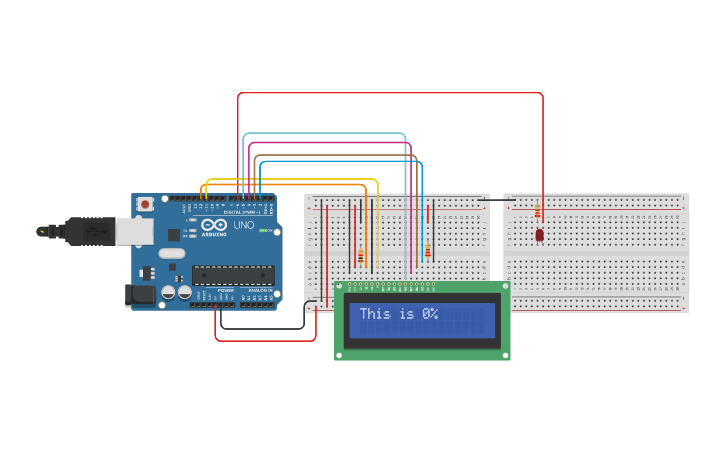 Circuit design Task 18: AnalogWrite | Tinkercad