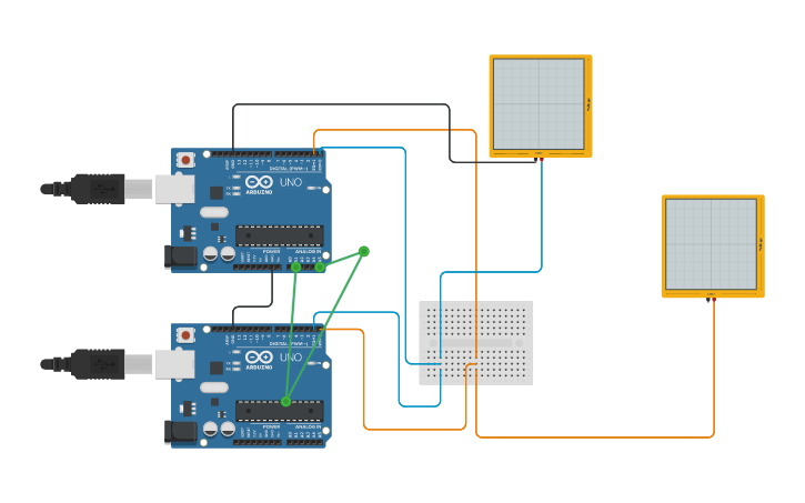 Circuit design Copy of Master slave | Tinkercad