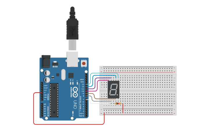 Circuit design Display digital | Tinkercad