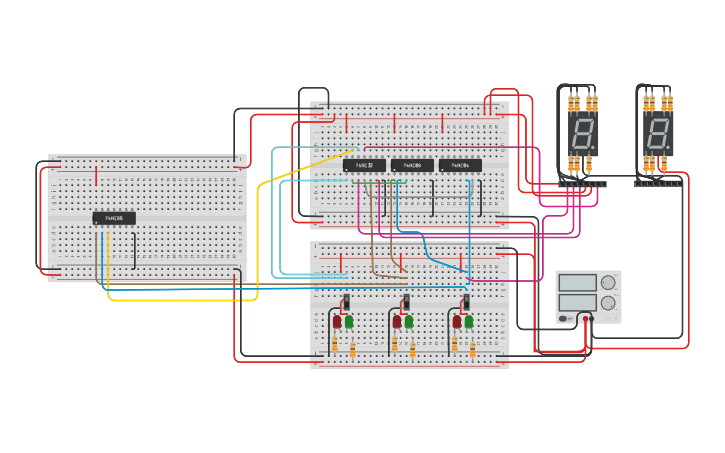 Circuit design Copy of 7segment - Tinkercad
