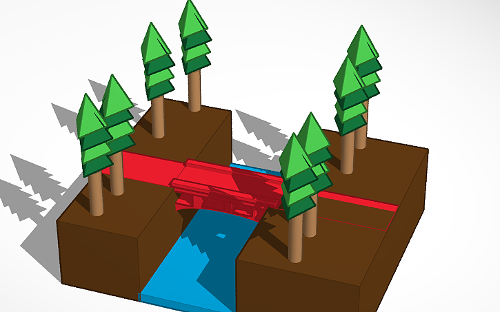 3D design bridge - Tinkercad