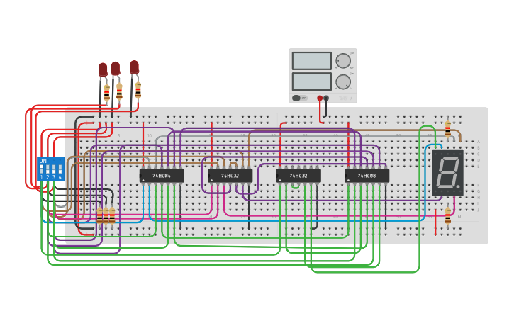 Circuit design COMBINATIONAL LOGIC CIRCUIT - Tinkercad