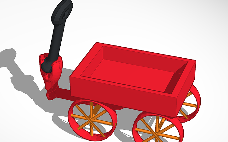 3D design Red Wagon | Tinkercad