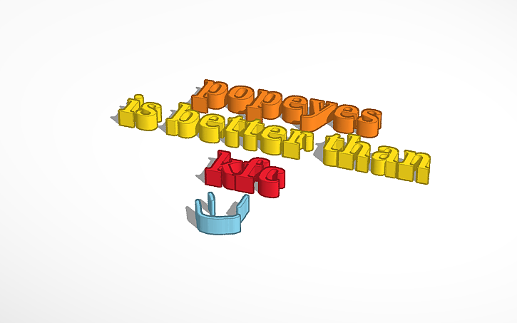 3D design popeyes > KFC - Tinkercad