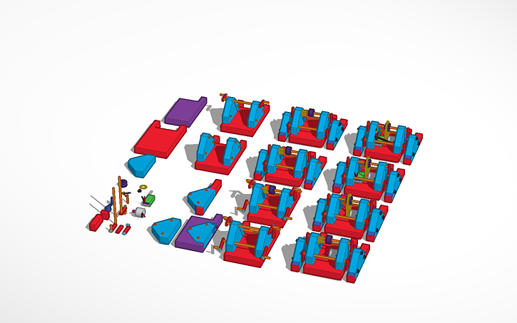 3D design walking robot - Tinkercad