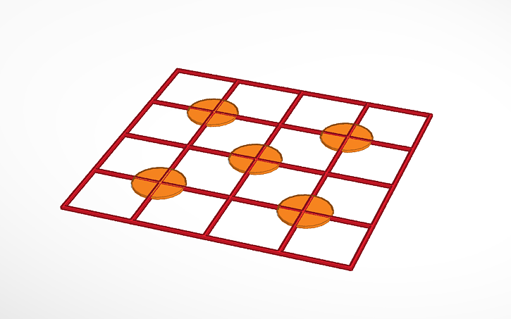 3D design Bed Level Calibration Test - Grid - Tinkercad