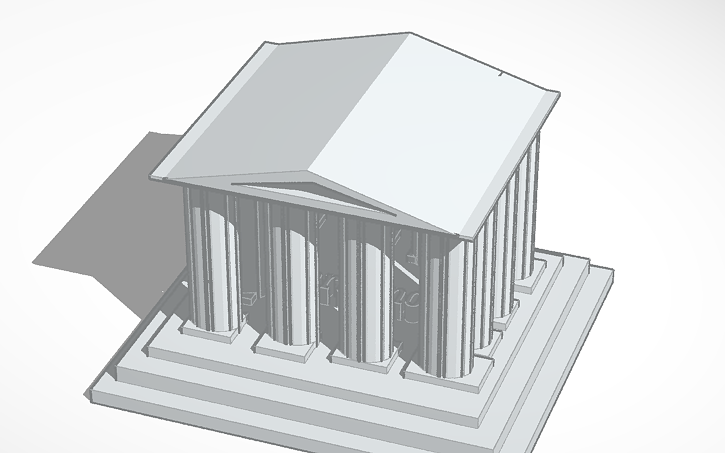 3D design parthenon - Tinkercad