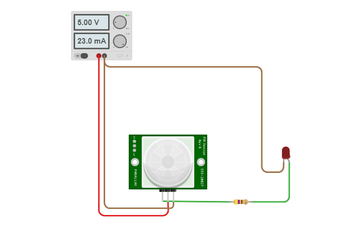 Circuit Design Electronic Motion Detector Tinkercad