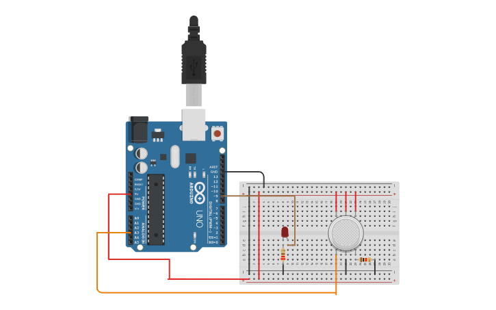 Circuit design SENSOR DE FUEGO - Tinkercad