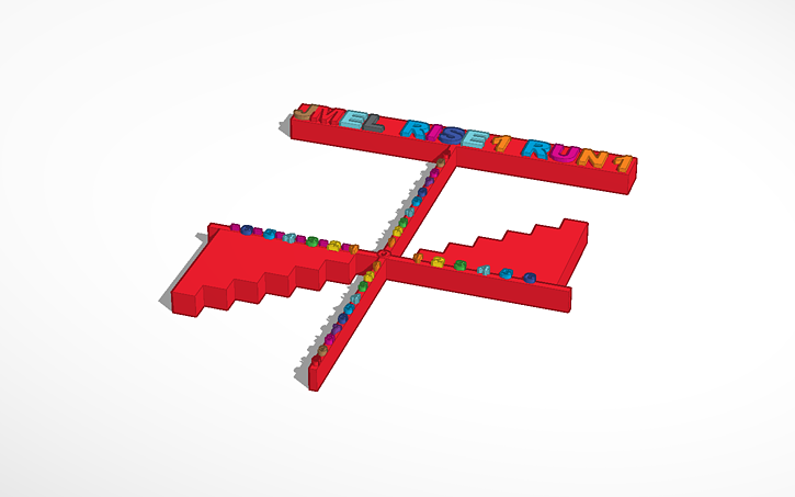 3D design Linear Slope Stairs - Tinkercad