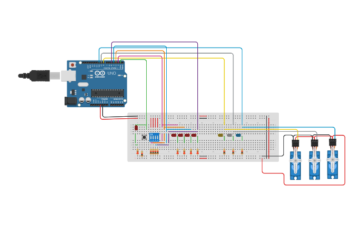 Circuit design Circuito Dip switch - Tinkercad