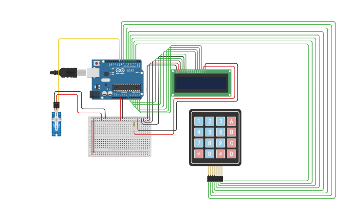 Circuit Design Copy Of Password Door Lock Tinkercad