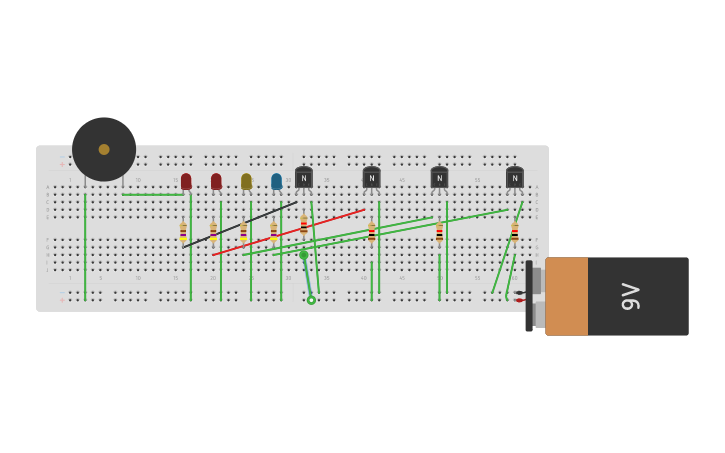Circuit Design Water Level Indicator Tinkercad