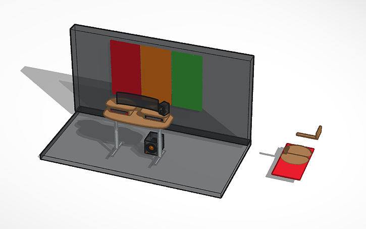 3D design Studio Desk | Tinkercad