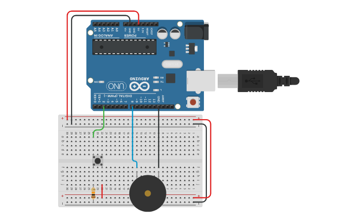 Circuit design Tone-Button | Tinkercad