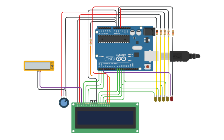 Circuit design LCD Display Library Generated by ChatGPT - Tinkercad