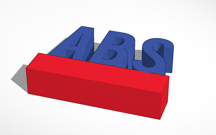 3D design ABS Sign | Tinkercad