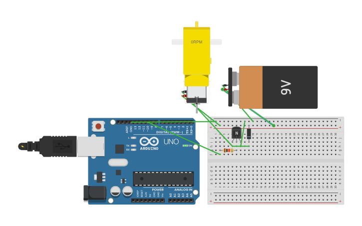 Circuit design Práctica 6:Arduino:control de un motor.El robot enfermo ...