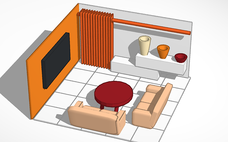 3D design living room by nishtha - Tinkercad
