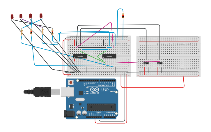 Circuit design Decoder - Tinkercad