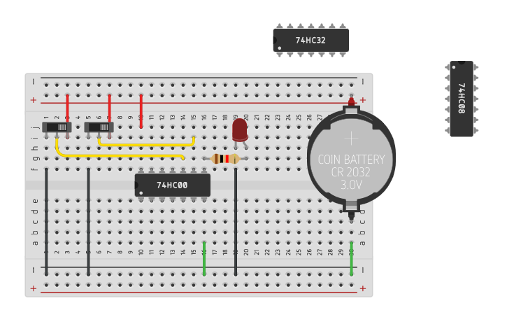 Circuit Design Nand Gate Tinkercad