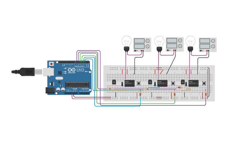 Circuit design RELE | Tinkercad