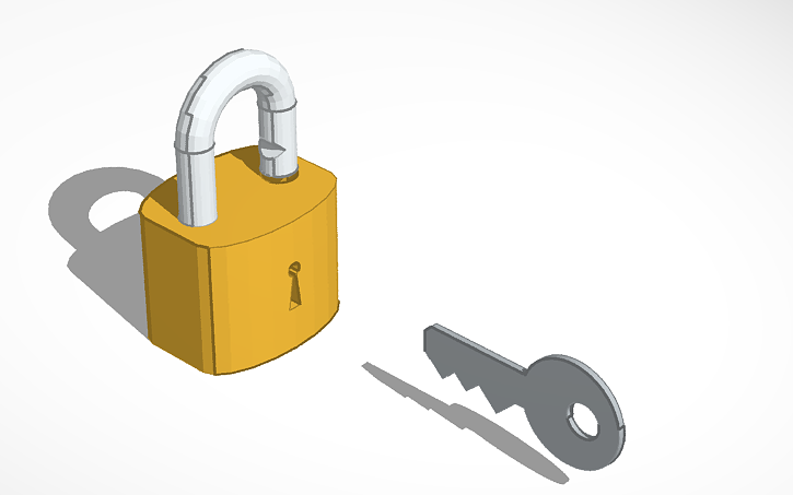 3D design 03/21/19 - Lock and Key 🔐 - Tinkercad