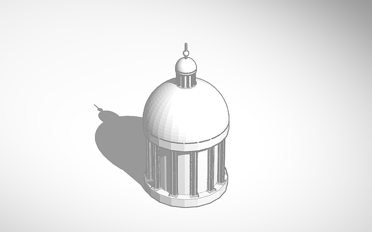 3D design Roman Dome with Column - Tinkercad