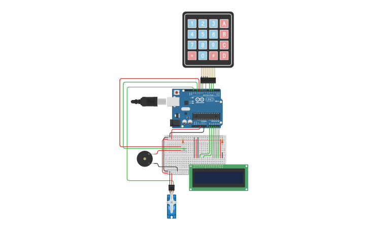 Circuit Design Door Security System Tinkercad