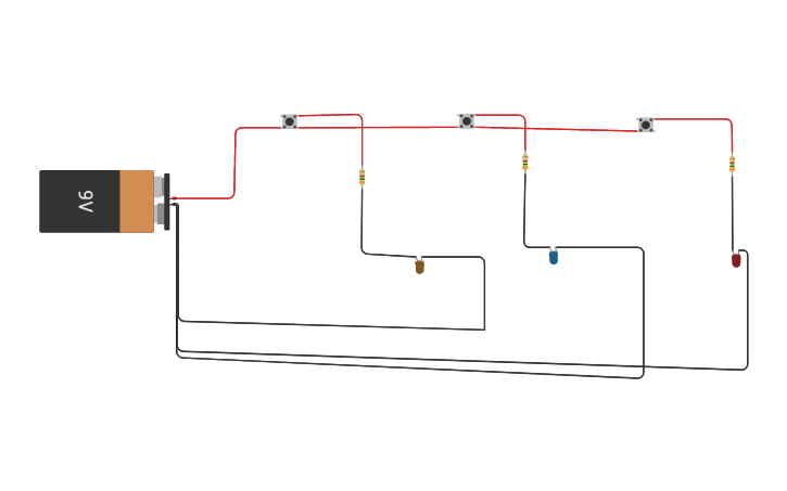 Circuit design 2 CIRCUITO PARALELO LEDS | Tinkercad