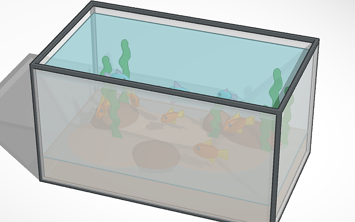 3D design FISHTANK - Tinkercad