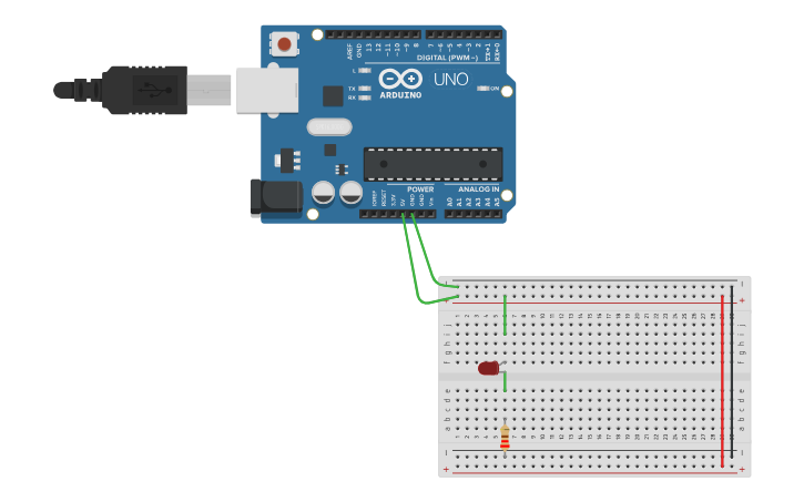 Circuit design arduino circuito simple | Tinkercad