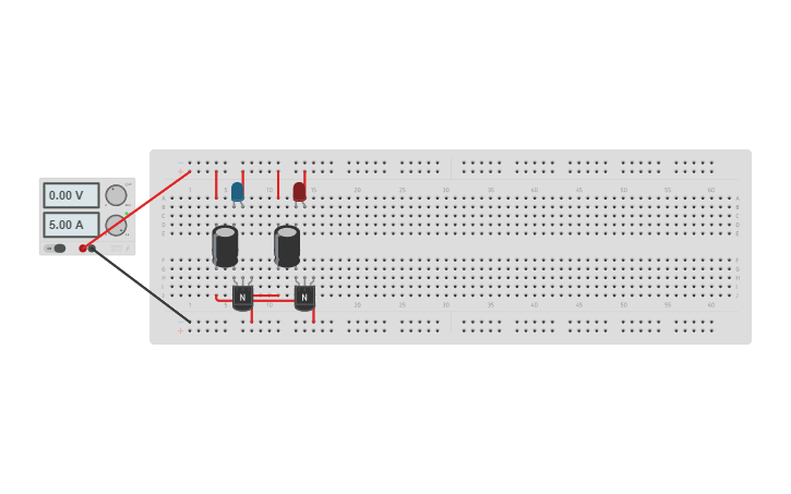 Circuit design Leds Intermitentes Moralez Garcia - Tinkercad