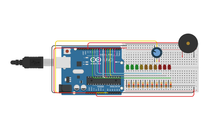 Circuit Design Bar Graph Tinkercad