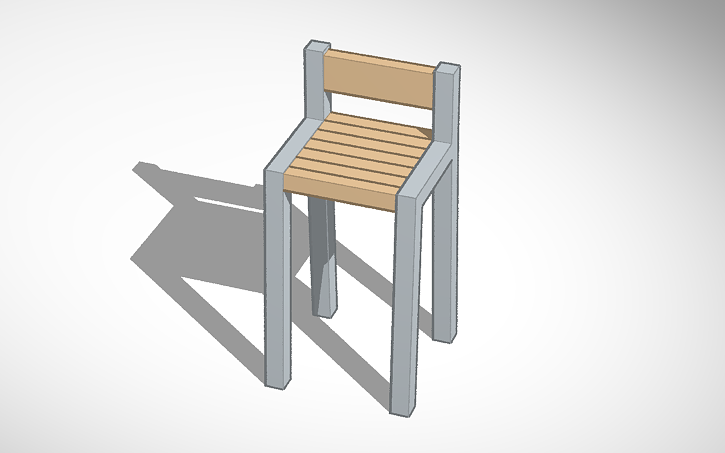 3D design Bar Stool Chair | Tinkercad