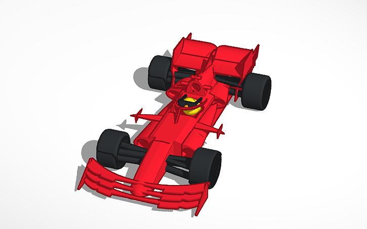 3D design Ferrari F1 car - Tinkercad