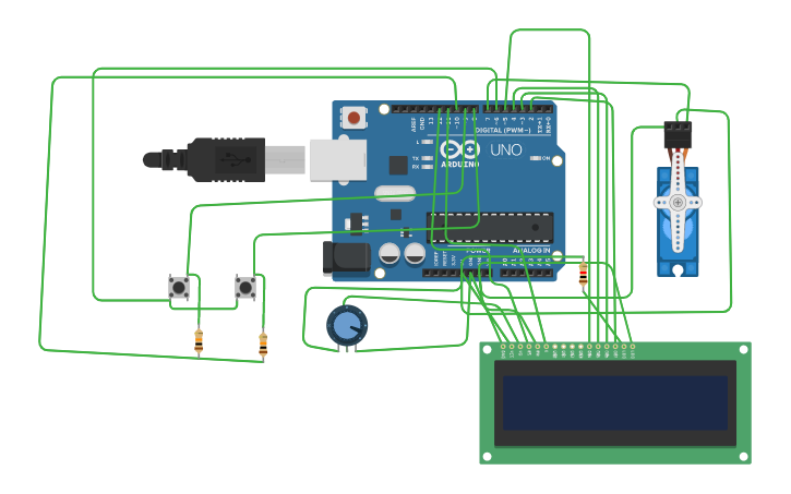 Circuit design plc car parking - Tinkercad